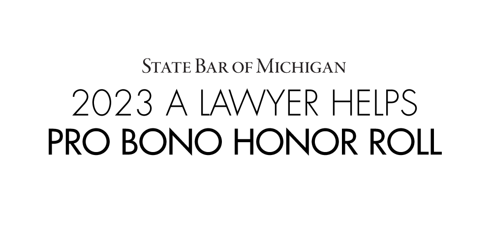 2023 A Lawyer Helps Pro Bono Honor Roll